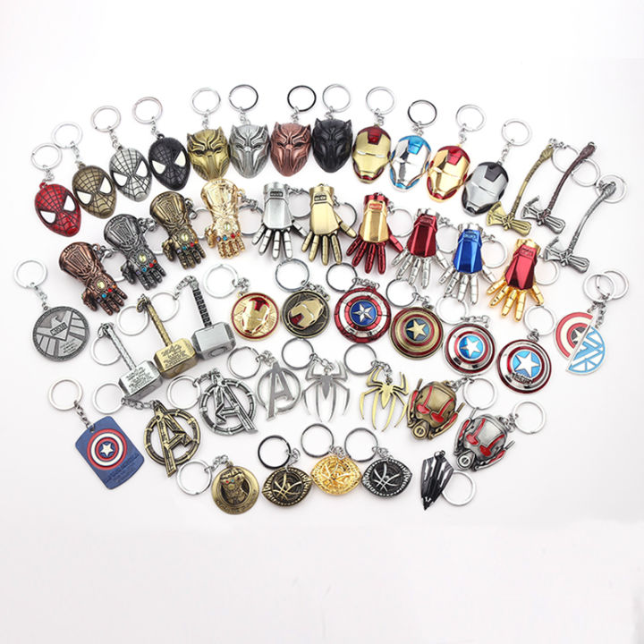 Disney Super Hero Marvel Keychain Legends Avengers Iron Man Spiderman ...