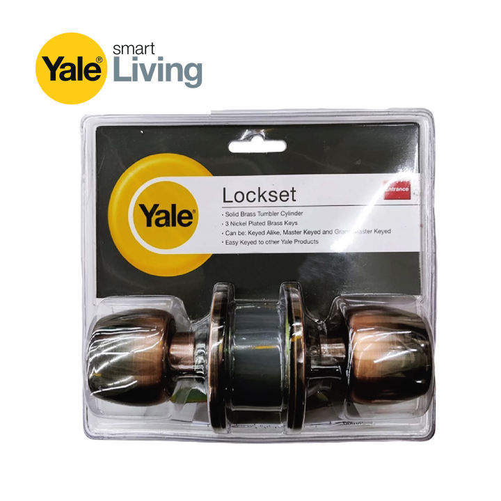 Yale Key in Knob Door hardware & lock Round Lock VBR 5127 US5 60BS ...
