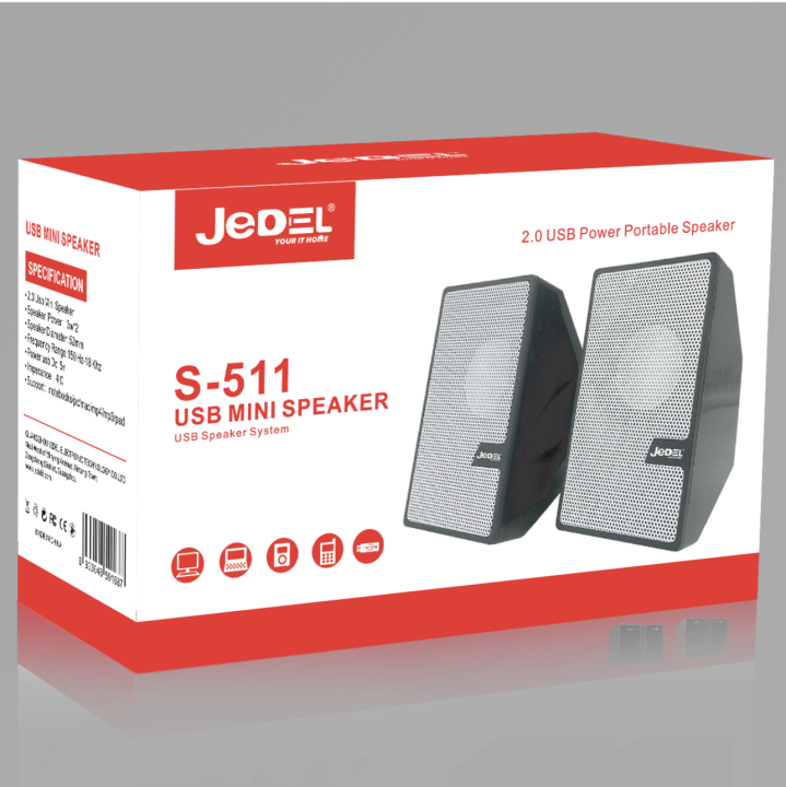 JEDEL-S-511 High-Quality USB Mini Speaker For Laptops PC | Daraz.com.bd