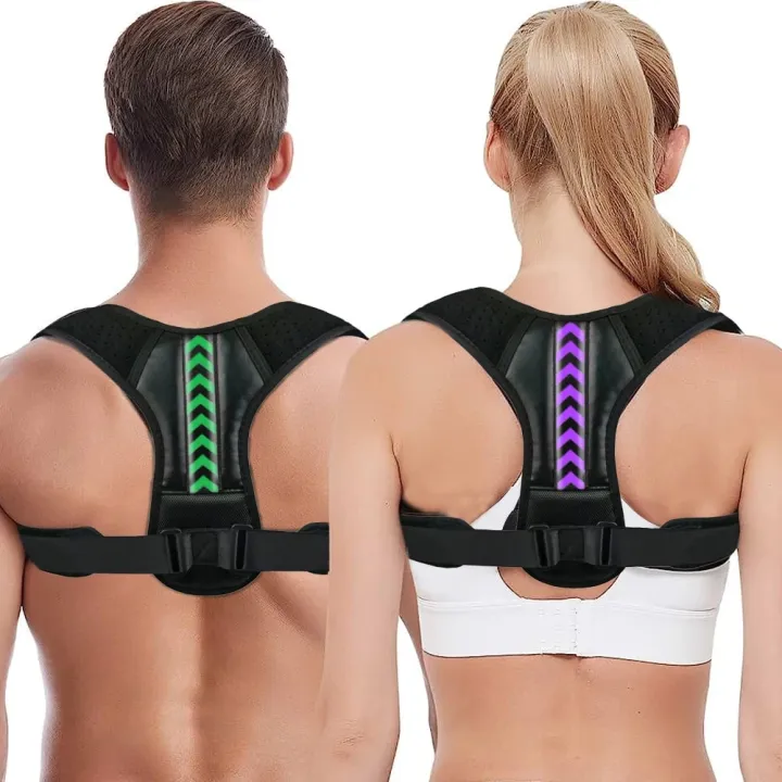 Women Men Adjustable Upper Back Straightener Posture Corrector and ...