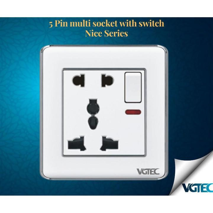 VGTEC - 5 Pin MF Socket / Multifunctional Socket (Nice series) | Daraz ...