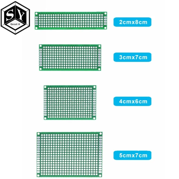 【3C VictoryEagle】4PCS IT 5x7 3x7 2x8cm double Side Copper prototype pcb ...