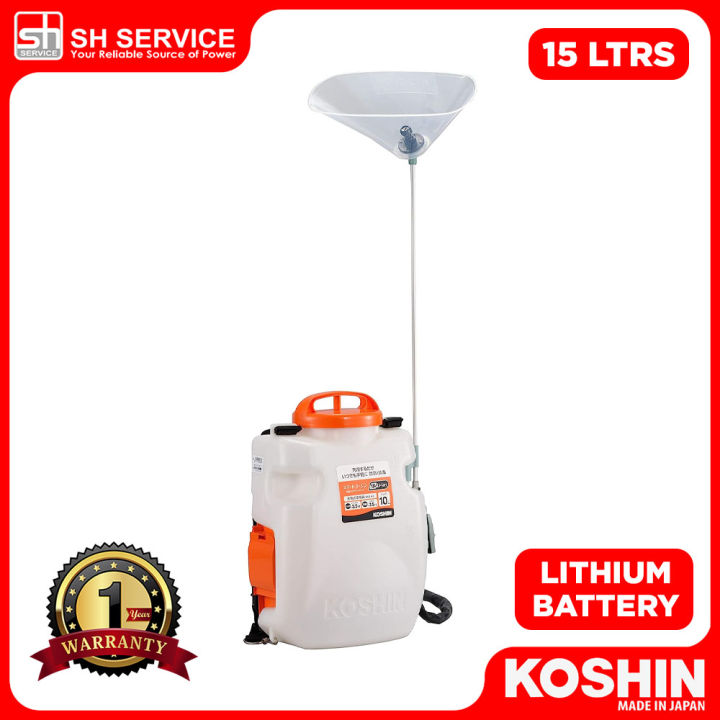 KOSHIN Charger Spray Machine SLS-15 with 18V Lithium Battery, 15 liter ...