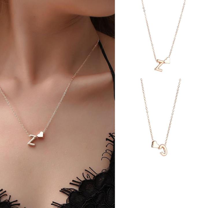 Letter Simple Pendant Necklace Chain Girl Gift Fashion | Daraz.com.bd