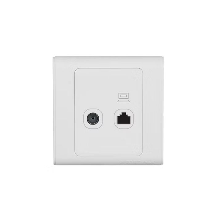Wener Plus Series TV Dish Cable & CAT-6 Data Internet Network Jack Plug ...