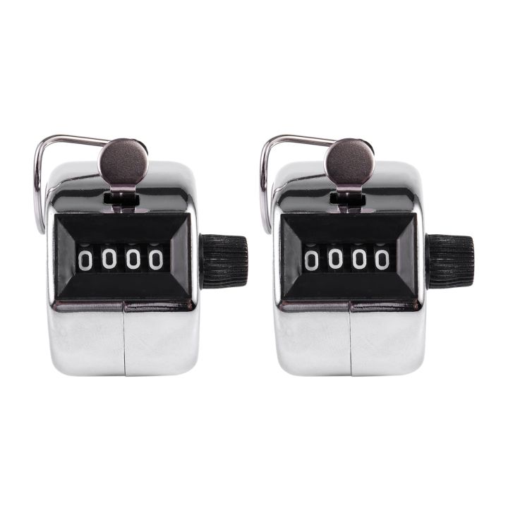 2X 4 Digit Number Clicker Golf Hand Tally Click Counter Silver | Daraz ...