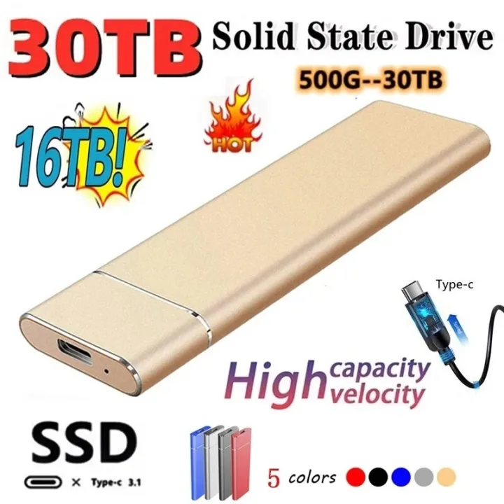 Original SSD 1TB External Hard Drive High-Speed Solid-State Disk USB3.1 ...