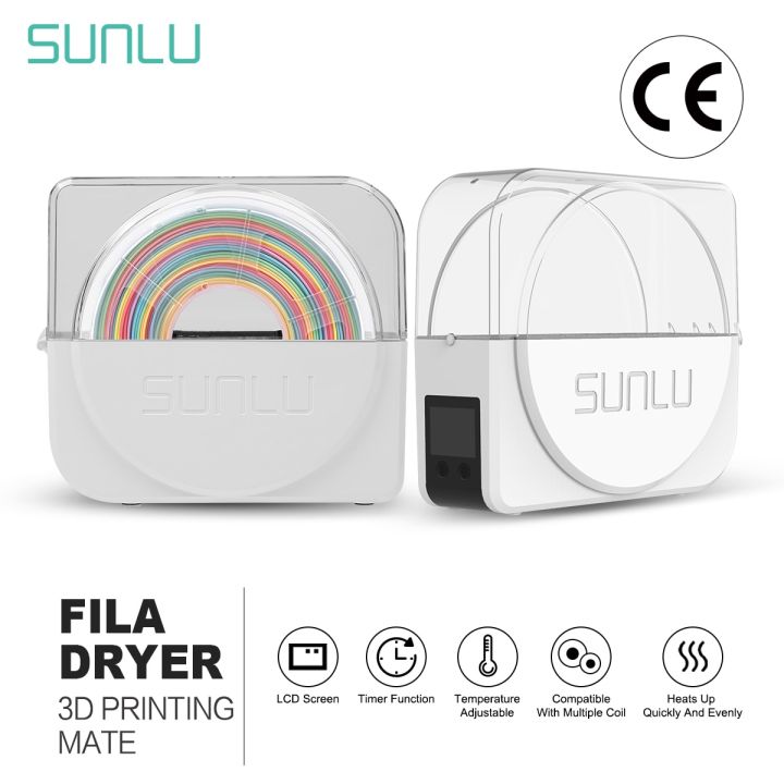 SUNLU S1+ 3D Filament Drying Box LCD Screen Drying Filament Storage Box ...