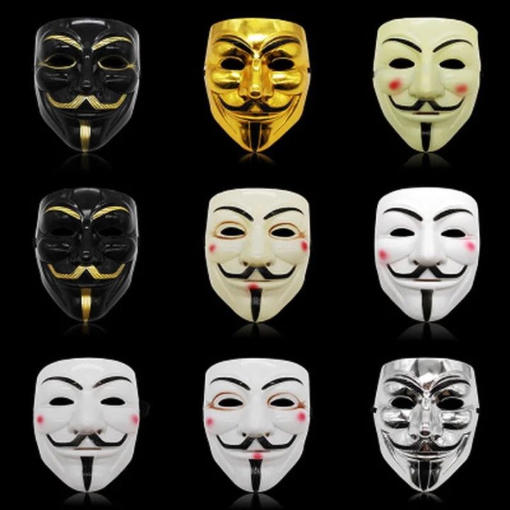 V for Vendetta Halloween Masks Movie Cosplay Costume Christmas Party ...