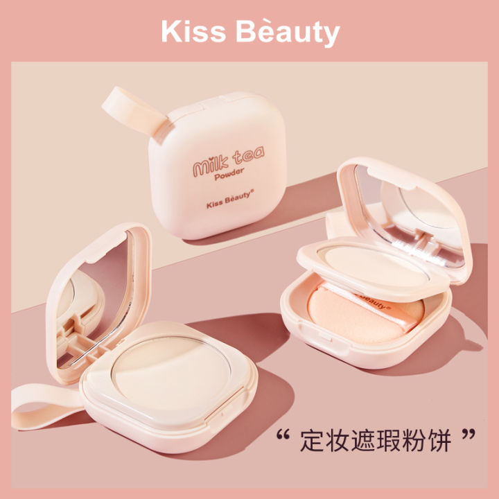 Kiss Beauty Milk Tea Powder Setting Powder, Waterproof and Sweatproof ...