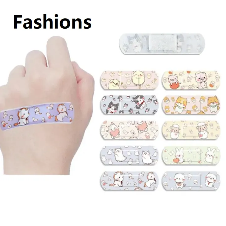 Fashions 120pcs/set Round Strip Shaped Band Aid Cartoon Kawaii Plasters ...