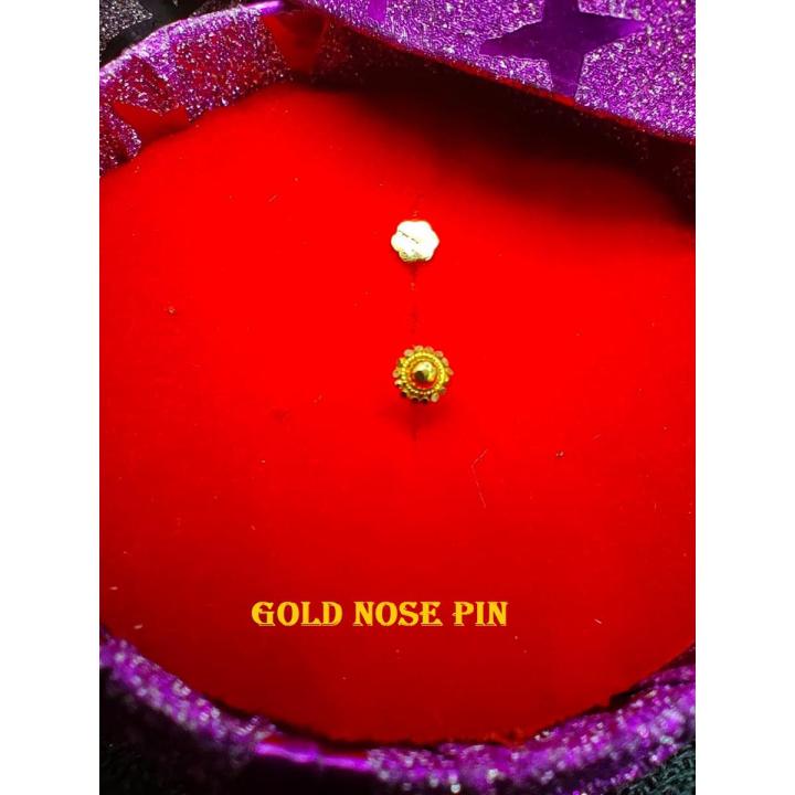 New Model Round Nose Pin 18-K Carat Nose Ring , Nose Pin For Women ...