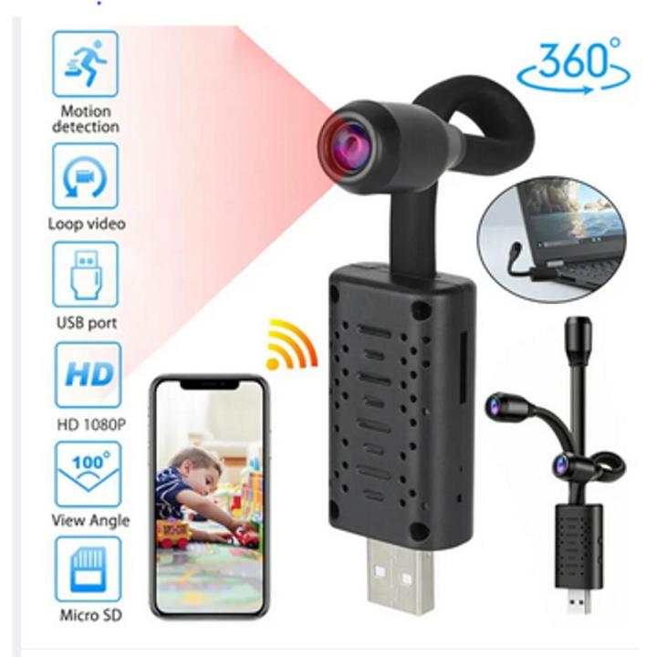 V380 Live IP Camera Full HD App Control P2P Mini USB CCTV Camera ...