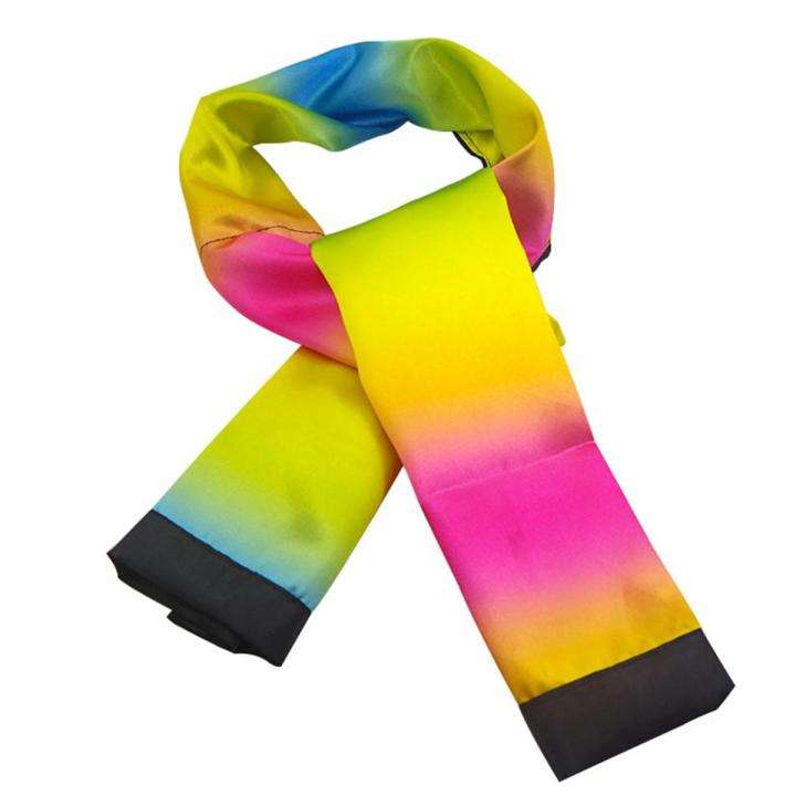 Magic Change Color Scarf Black to Rainbow Streamer Trick Stage Magician ...