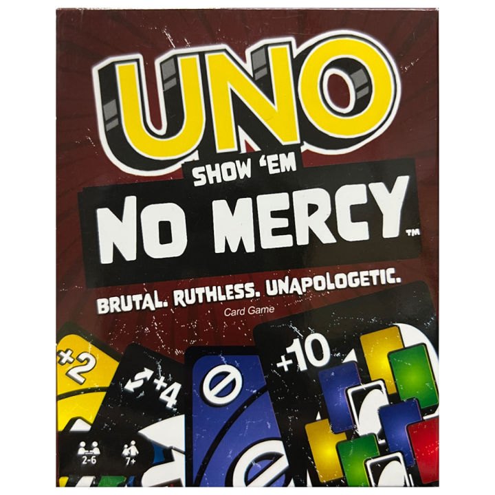Mattel Games UNO Show ‘em No Mercy Card Game for Kids, Adults Family ...