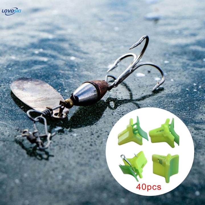 40x Hooks Safety cap easily to Access Strong Hooks Holder Fishing ...