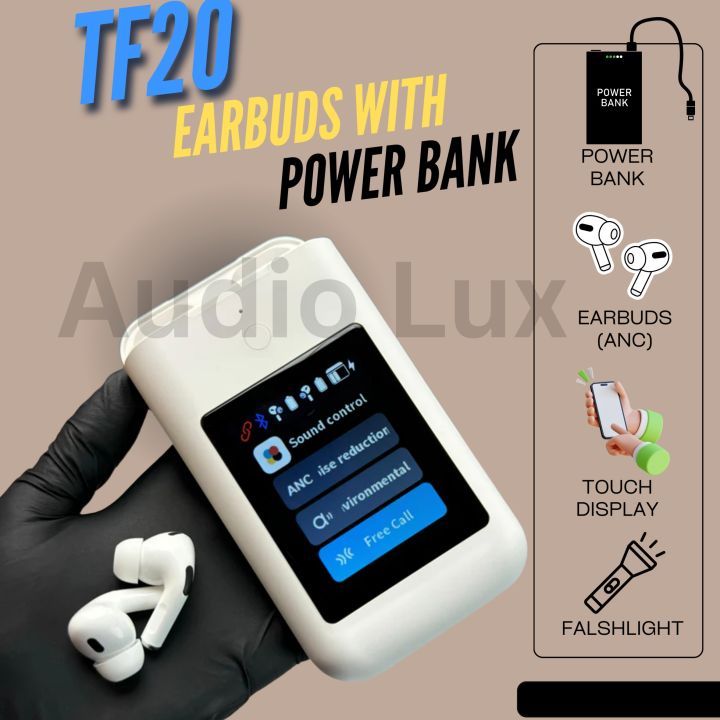 2.8” TF20 Earbuds with Power Bank with Super AMOLED Display Touchscreen ...