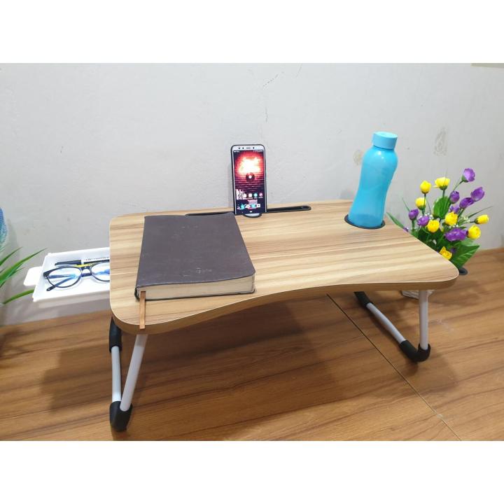 Foldable Laptop Table With Drawer laptop pc stand table for bed mini ...