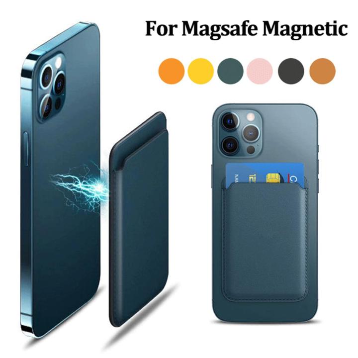 Magnetic Card Holder Case for Magsafe Luxury PU Leather Wallet Cover ...