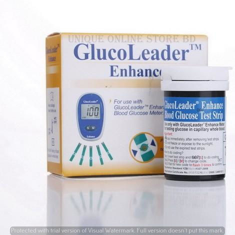 GlucoLeader Enhance BLUE Strips For Blood Glucose Monitor Test Strips ...
