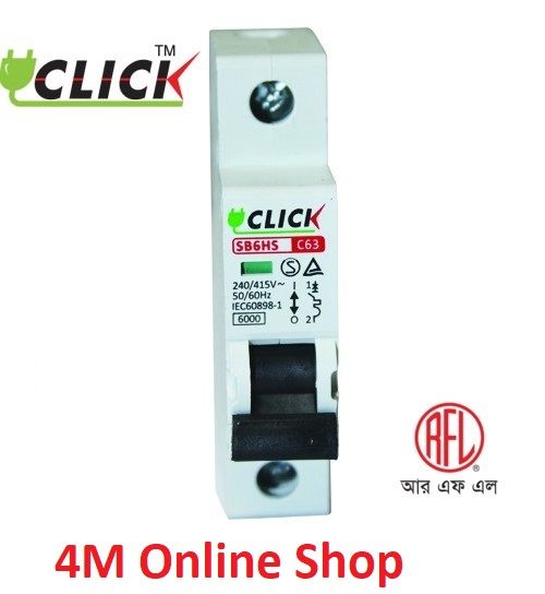 Click Circuit Breaker MCB 1P 50A C 6KA | Daraz.com.bd