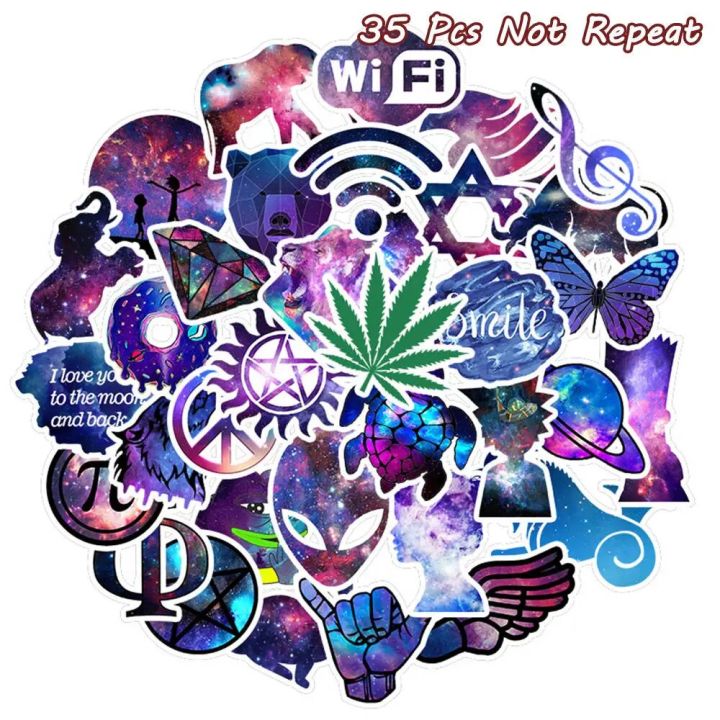 Galaxy Style Stickers 50 pcs/Pack Stickers Variety Vinyl Car Luggage ...