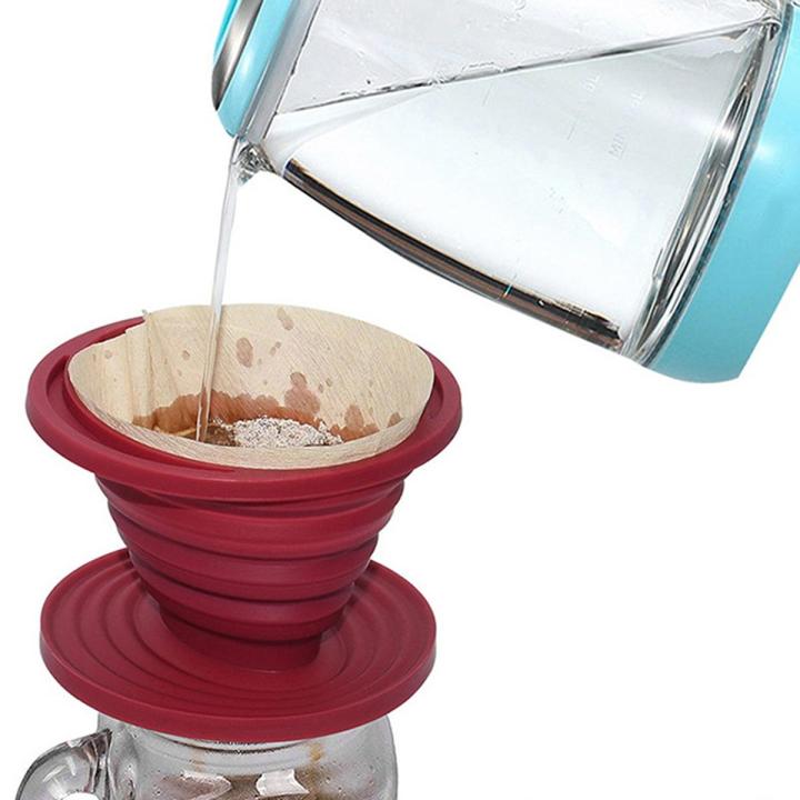 Collapsible Reusable Silicone Coffee Dripper Filter Easy Manual Coffee ...
