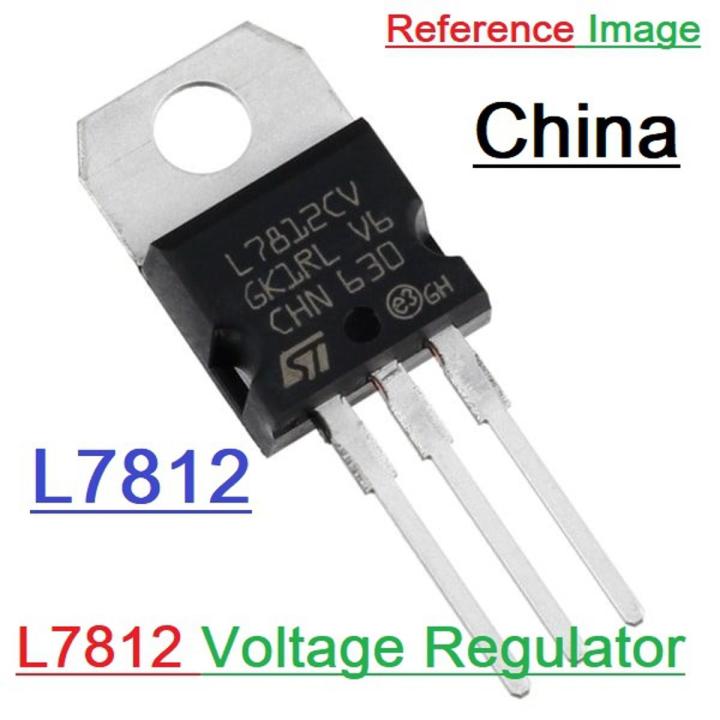 2Pcs Chinese LM7812 L7812CV L7812 7812 12V 1.5A Voltage Regulator IC 3 Pin TO-220 Package Fixed ...