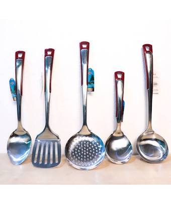 Stainless Steel Kitchen Spoon 5 pieces Set | Daraz.com.bd