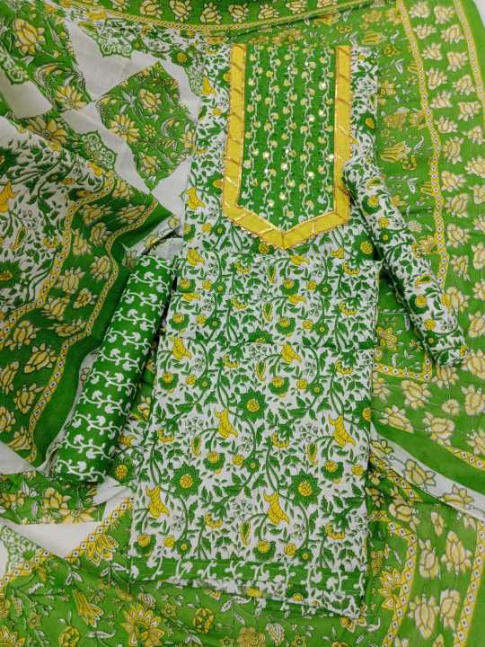 Premium Quality Karchupi Work Unstitched Three Piece Shalwar Kameez ...