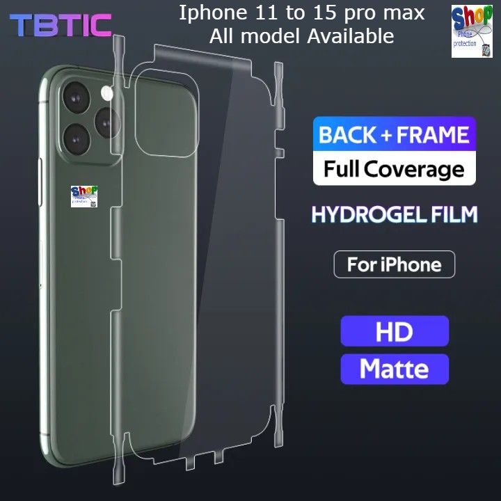 Full HD Matte Back Shield Protection For Iphone 15 pro max/15 pro/15/ ...