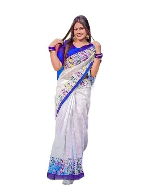 half silk sharee scrin print | Daraz.com.bd