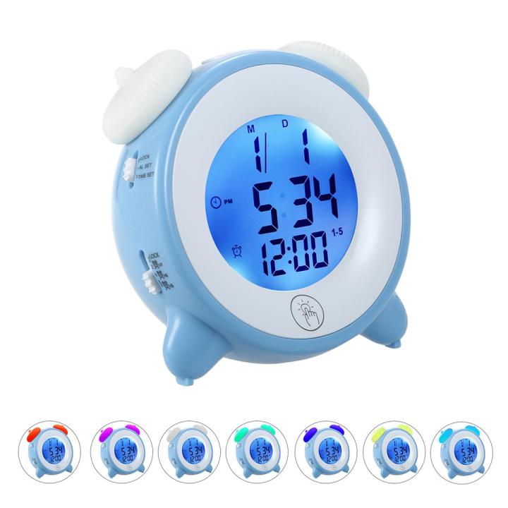 Migeet Kids Alarm Clock Children Sleep Clock with 7 Changing Colors ...