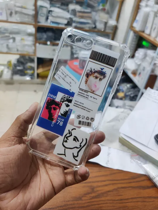 for iphone 7 plus / 8 plus soft clear transparent back cover -Back Cover | Daraz.com.bd
