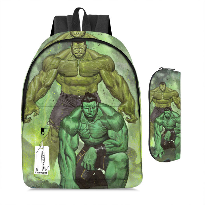Hulk Marvel Series Backpack Student School Bag Avengers Anime Cartoon ...