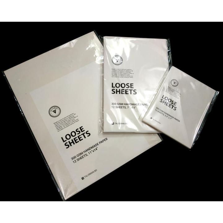 Large Size 300gsm Handmade Paper Loose Sheets (Watercolor Sheets ...