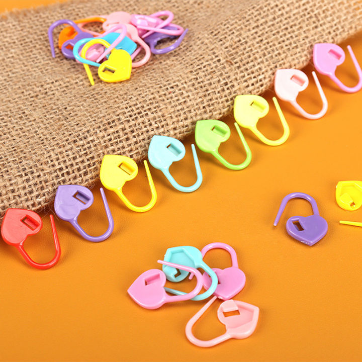 50pcs Plastic Resin Small Clip Locking Stitch Markers Crochet Latch ...