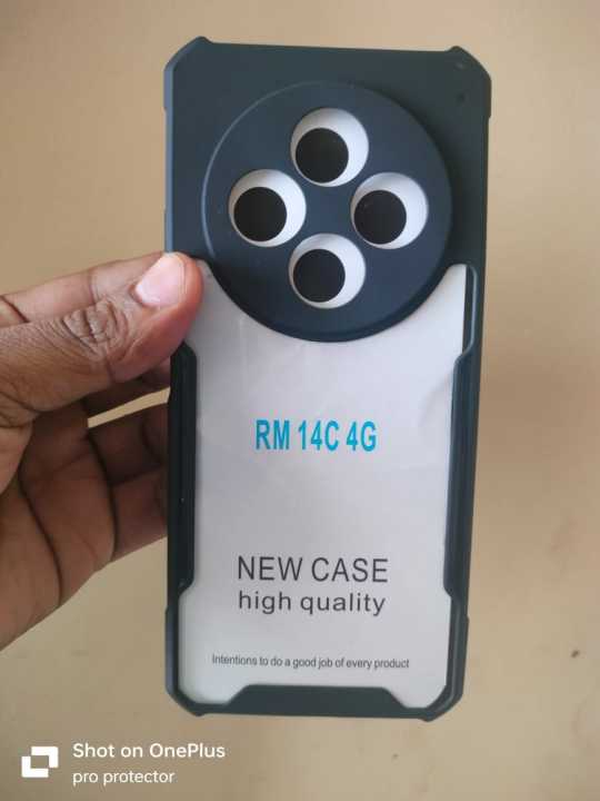 Redmi 14C Back Cover Transparent Black Premium Quality Phone Case ...