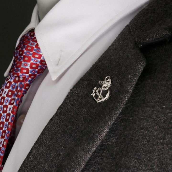 Metal Small Anchor Pin/Mens Suit Lapen Pin Brooch (1p) | Daraz.com.bd