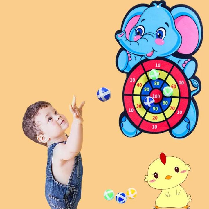 Animal Dart Board for Kids with Sticky Balls Indoor Outdoor Sport Multi ...