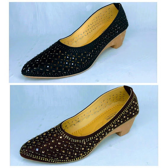 Ladies Half heal Sandal in an iconic Stone design, Ladies full shoes ...