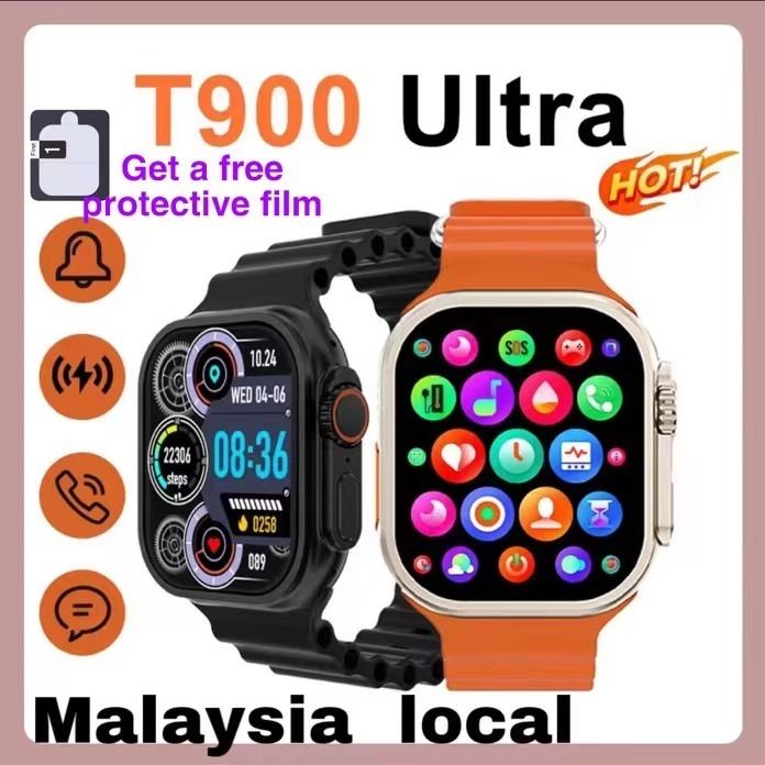 【Ready Stock+FREE Shipping+COD 】T900 Ultra Smart Watch Series Ultra Bluetooth Call IP67 ...