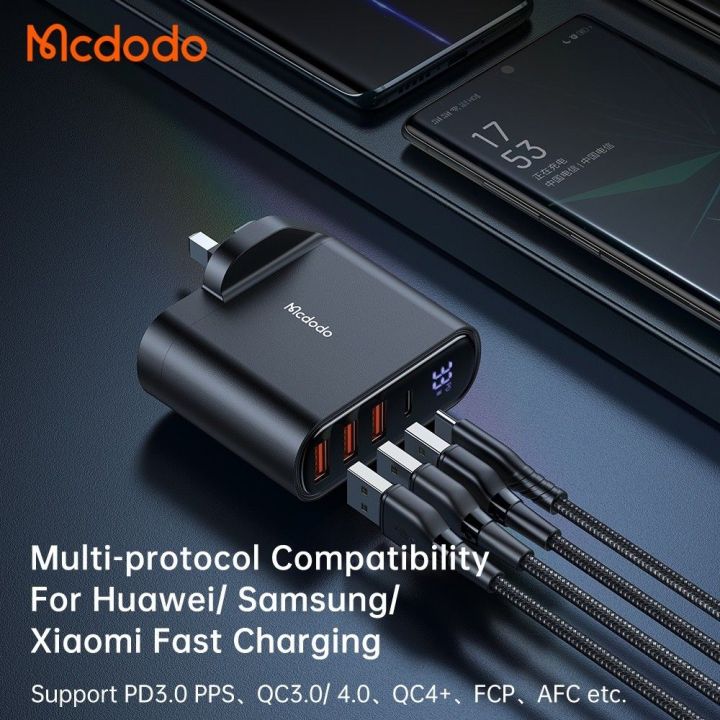Mcdodo 33W USB+PD 4-port Travel Charger For iP 14 Pro Max 13 12 11 Xr 8 ...