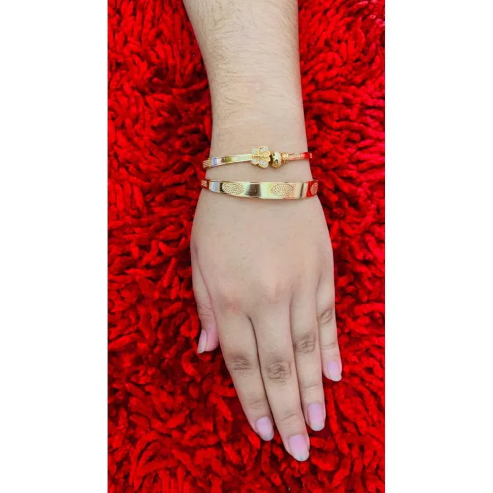 Girls and women Korian Gold plated Curi Bangles | Daraz.com.bd