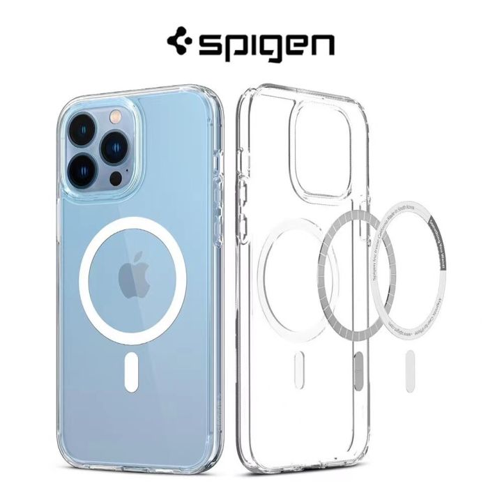 For Iphone 13 Spigen Transparent Magsafe Case Cover Shatter-resistant ...