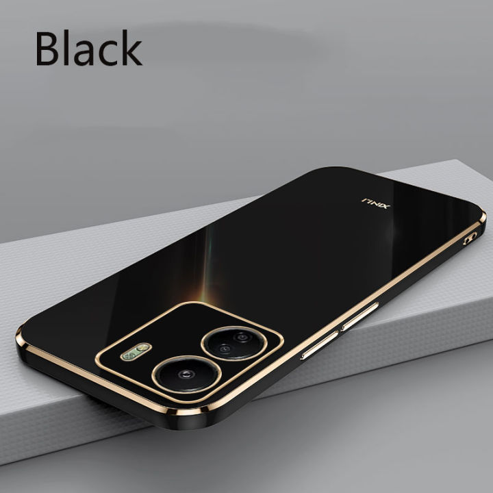 Tokifu For Redmi 13C Case Luxury 6D Plating Soft Back Cover Silicone ...