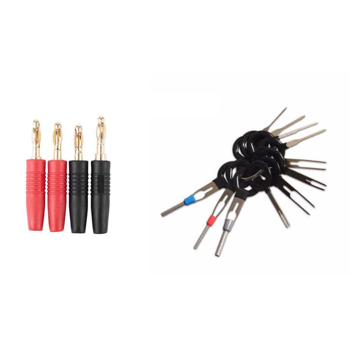 4Pcs 4mm B7 24K Gold Plated Musical Speaker Cable Wire Pin Banana Plug ...