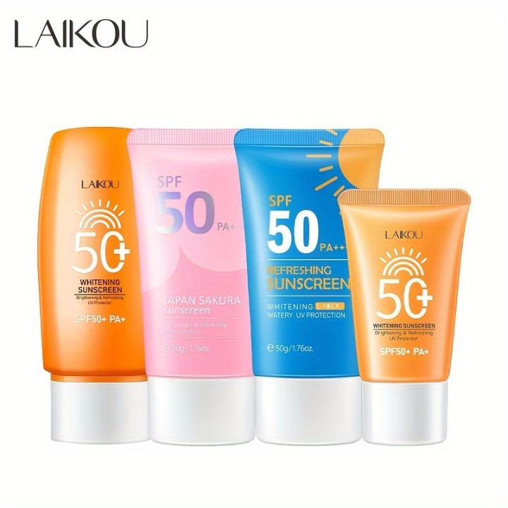 LAIKOU Sakura Sun Cream 50+++: Vitamin C Sunblock for Waterproof Sun ...