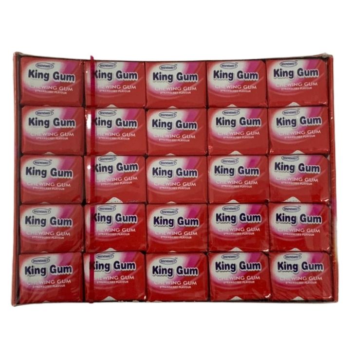 King Gum Strawberry Flavor Chewing Gum Box - 50 Piece | Daraz.com.bd