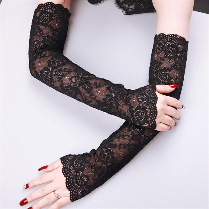 Cotton Net Fingerless Hand Gloves For Women | Daraz.com.bd